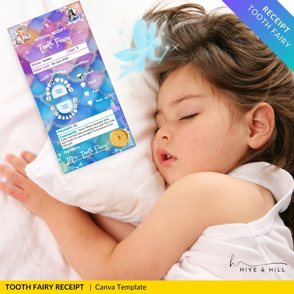 INSTANT DOWNLOAD Mermaid Tooth Fairy Receipt - Edit, Print, and Create ...